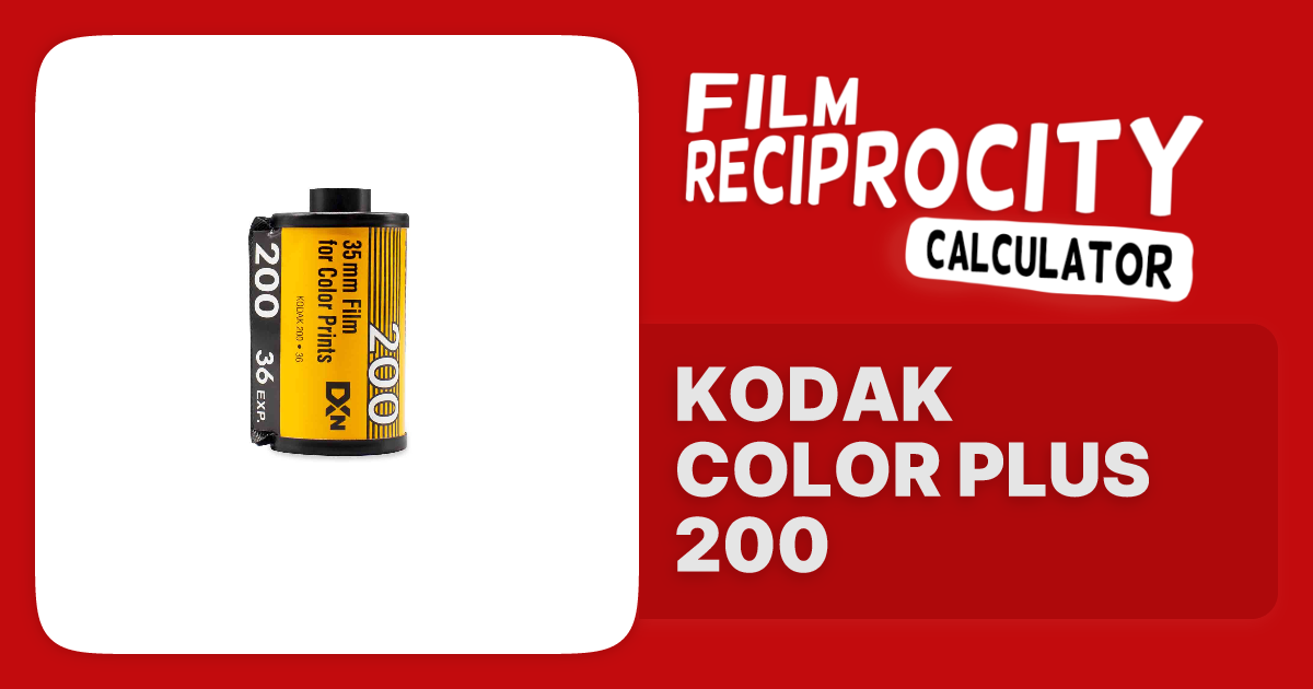 Reciprocity for Kodak Color Plus 200